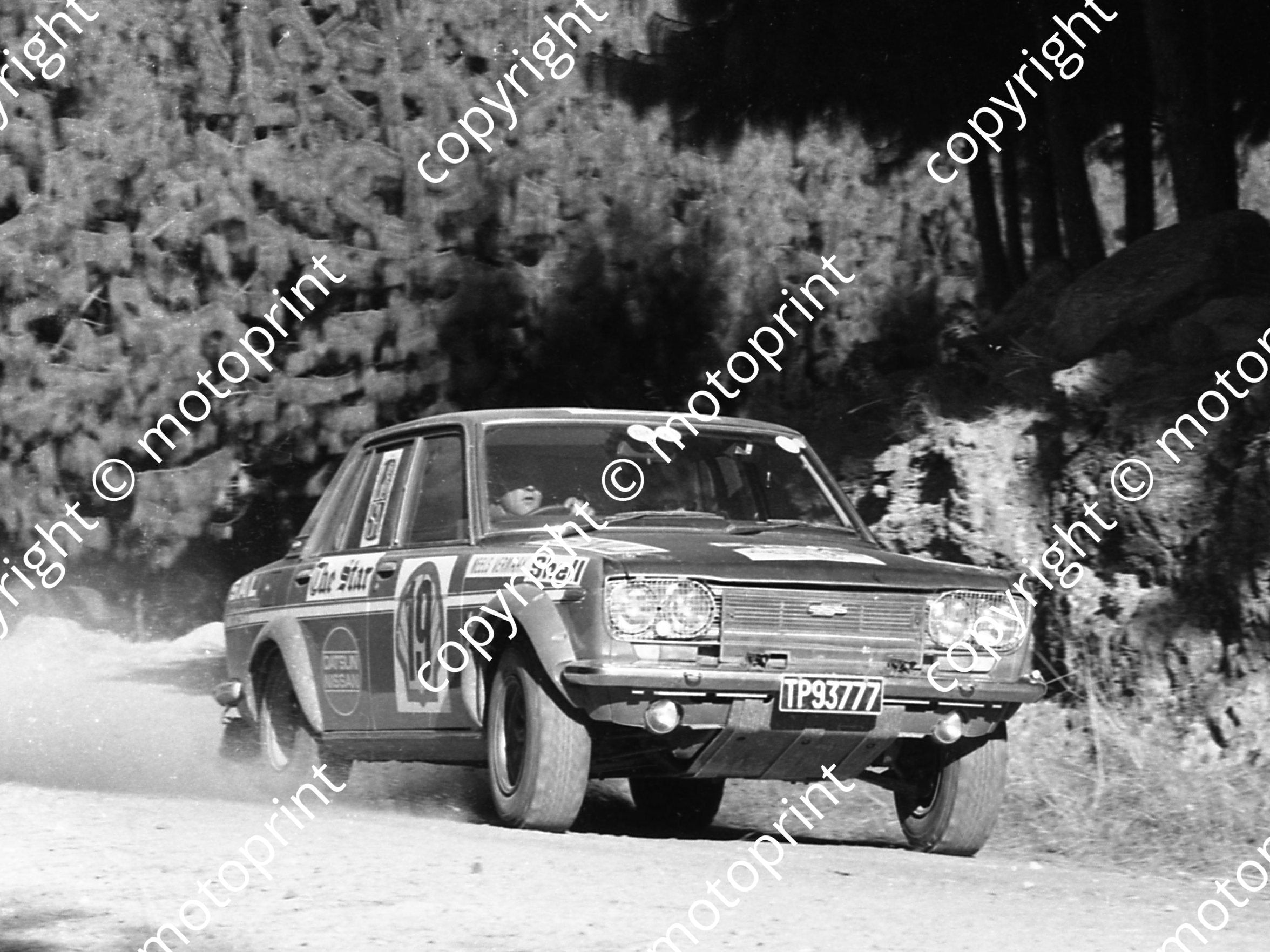 1973 BNU 19 1114 Neels Vermaak, Spotti Woodhead Datsun 1800SSS (courte ...