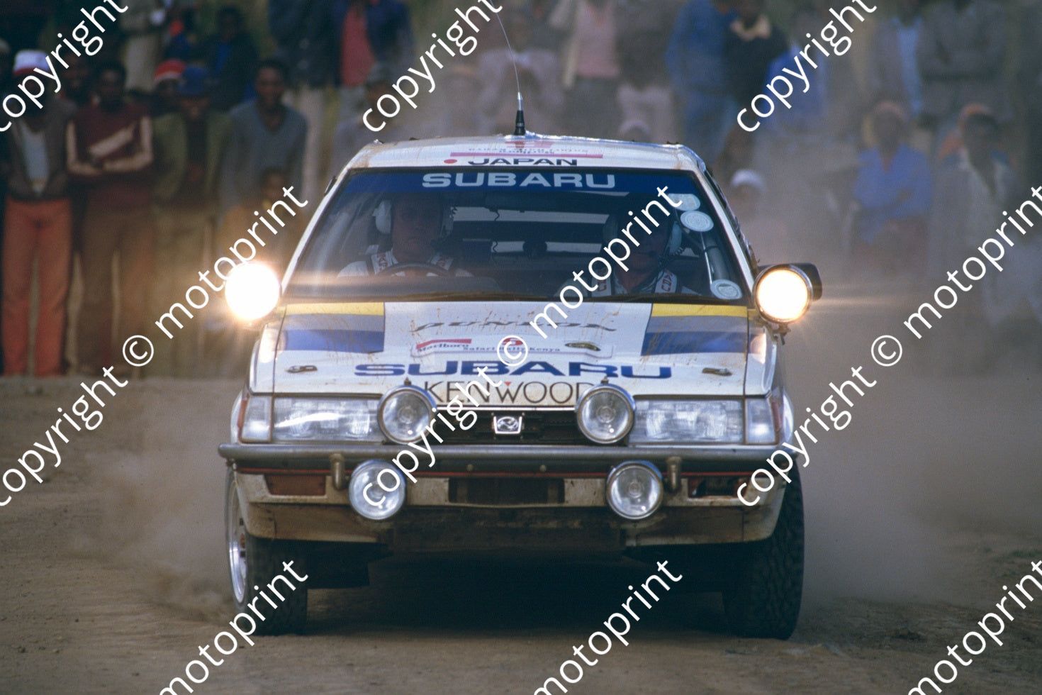 1986 Safari 5 Mike Kirkland, Robin Nixon Subaru RX turbo (courtesy Rog ...
