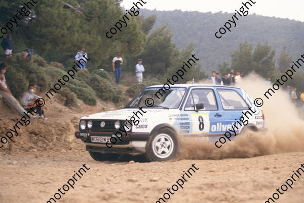 1987 Acropolis 8 Kenneth Ericsson Peter Diekmann VW Golf GTi (courtesy ...