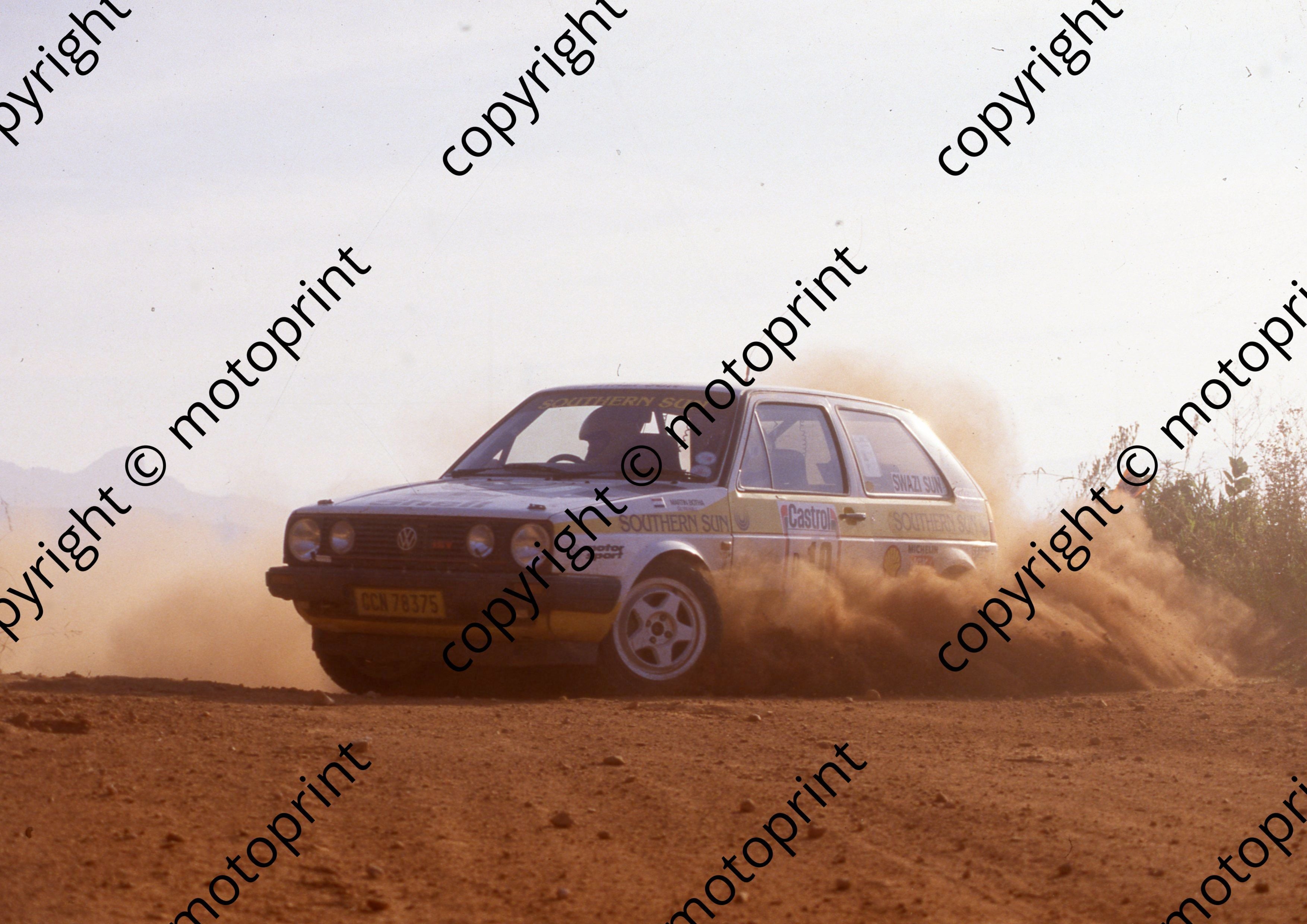 1988 Castrol Intnl 10 Glyn Hall, Martin Botha VW Golf (courtesy Roger ...