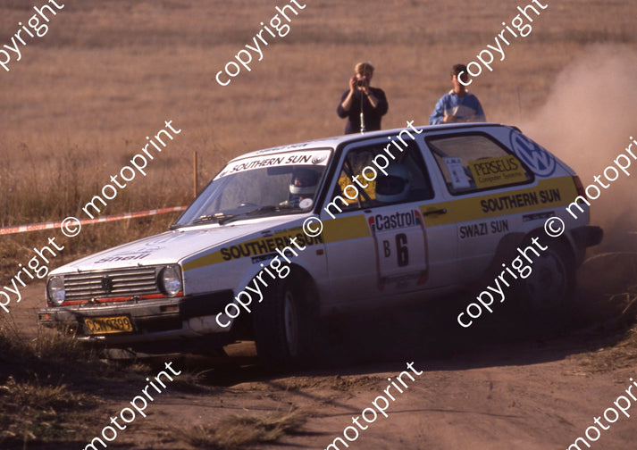 1990 Castrol Intnl 6 Johan Evertse, Steve Harding, VW Golf (courtesy R ...