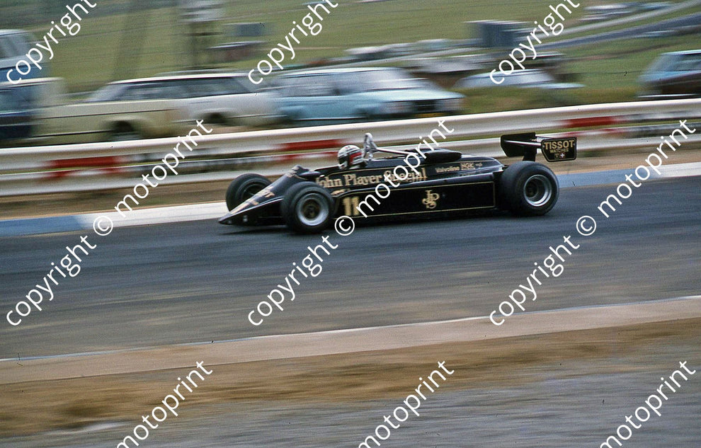 SS (thanks Stuart Falconer) a 807 1982 SA GP De Angelis Lotus – Motoprint